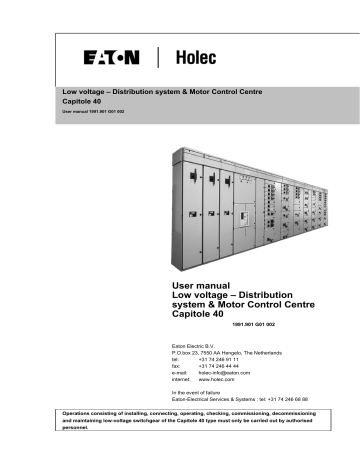Eaton Holec Capitole 40 User Manual | Manualzz