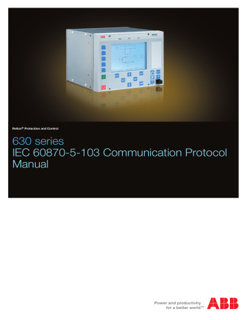 ABB Relion 630 Series Communication Protocol Manual | Manualzz