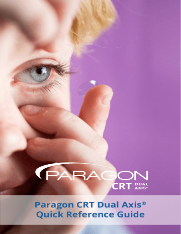 Paragon CRT Dual Axis Quick Reference Manual | Manualzz