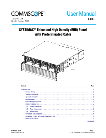 CommScope SYSTIMAX EHD User Manual | Manualzz