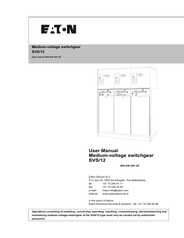 Eaton SVS/12 User Manual | Manualzz