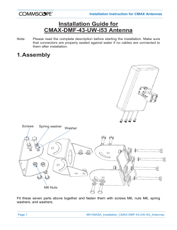 CommScope CMAX-DMF-43-UW-i53 Installation Manual | Manualzz