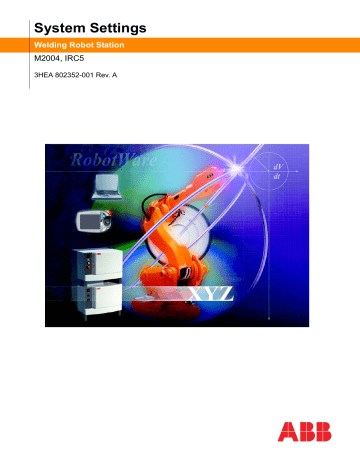 ABB IRC5 Compact, M2004 System Settings | Manualzz