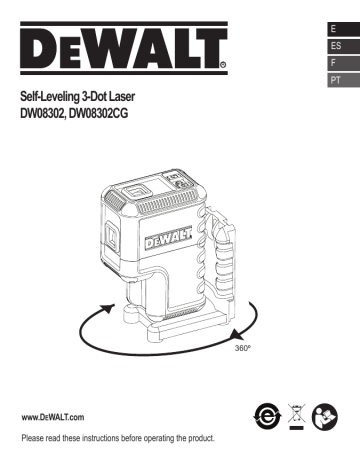 DeWALT DW08302CG Spotline laser Instruction Manual | Manualzz