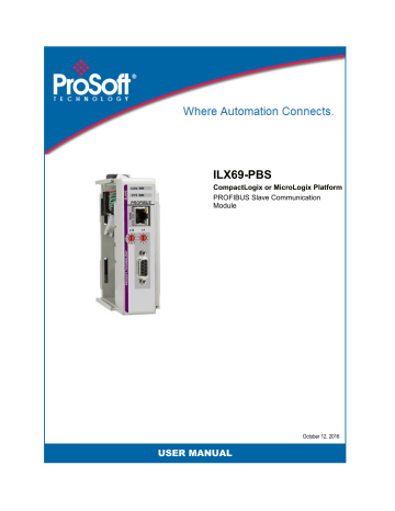 ProSoft Technology ILX69-PBS ProductsPROFIBUS DPV1 Slave for CompactLogix User Manual | Manualzz