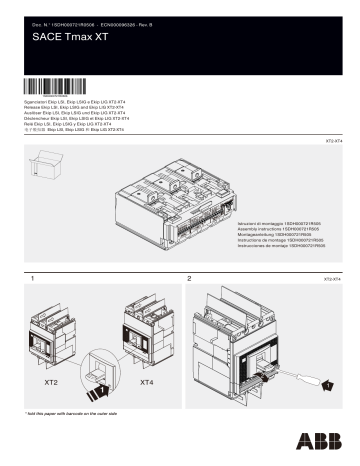 ABB SACE Tmax XT Assembly Instructions | Manualzz