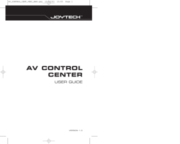 Joytech AV CONTROL CENTER User guide | Manualzz