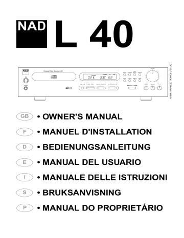 NAD L40 Bedienungsanleitung | Manualzz