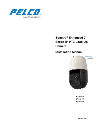 Pelco Spectra Enhanced 7 IR Look-Up PTZ Installation Manual | Manualzz