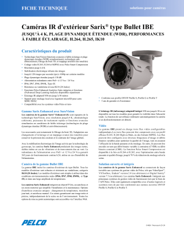 Pelco Sarix Enhanced 3 Bullet spécification | Manualzz