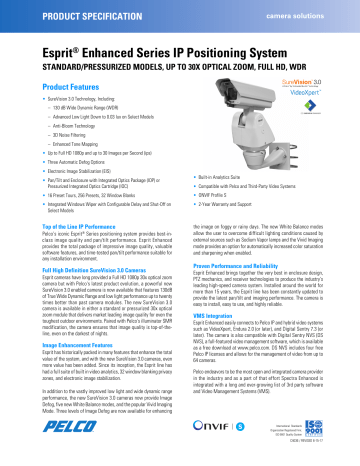 Pelco Esprit Enhanced Operations Manual | Manualzz