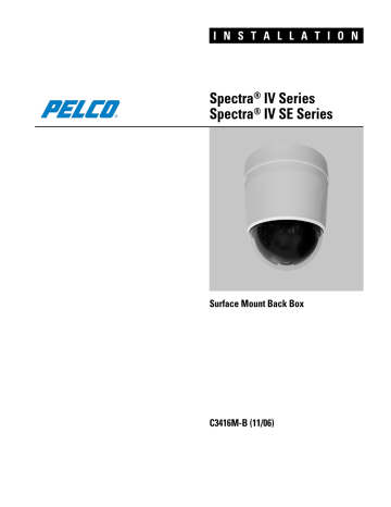 Spectra IV SE Security Camera Installation | Manualzz