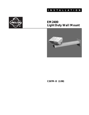 Pelco EM2400 Light Duty Wall Mount Installation Manual | Manualzz