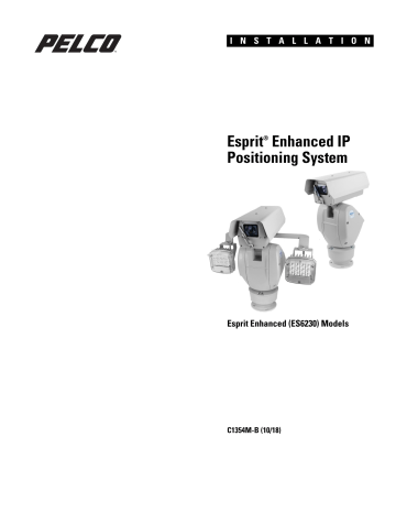 Pelco Esprit Enhanced Sery Installation Manual | Manualzz