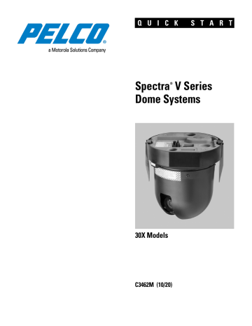 Pelco Spectra V Series Dome System Installation Manual | Manualzz