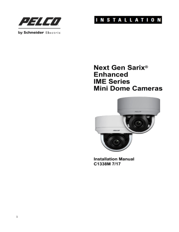 Pelco Next Gen Sarix Enhanced IME Mini Dome Installation Manual | Manualzz