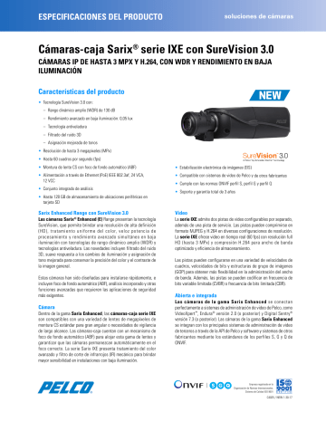 Pelco Next Gen Sarix Enhanced Box Camera Especificación | Manualzz