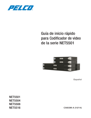 Pelco NET5500 Series Network Video Encoder Guía de inicio rápido | Manualzz