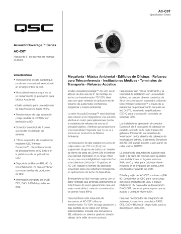 QSC AC-C6T Especificación | Manualzz