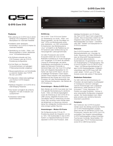 QSC Core 510i Spezifikation | Manualzz