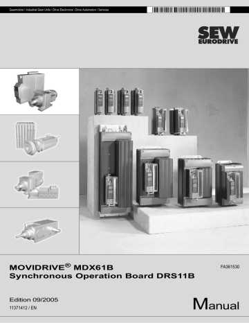 Incremental encoder as master connection. SEW MOVIDRIVE MDX61B | Manualzz