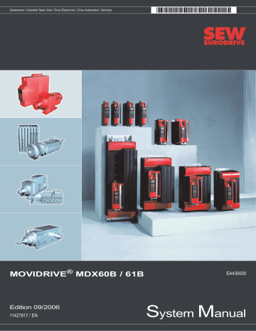 PROFINET IO RT fieldbus interface type DFE12B. SEW MOVIDRIVE MDX60B ...