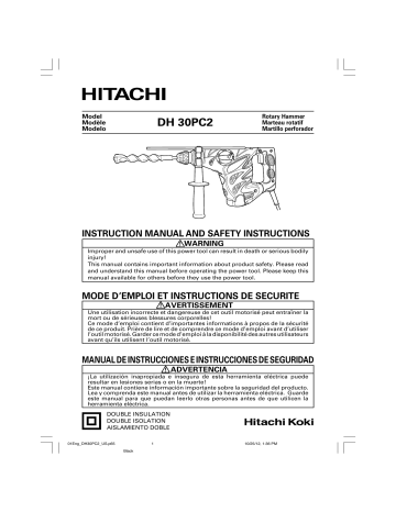 Hitachi DH 30PC2 Manual de usuario | Manualzz