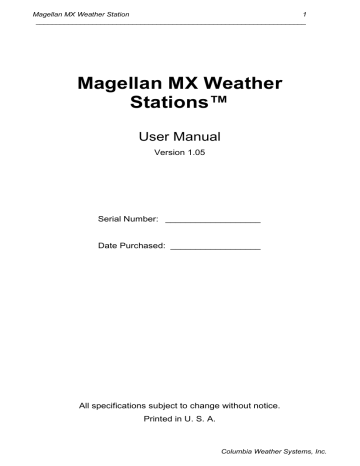 Columbia Magellan MX User Manual | Manualzz