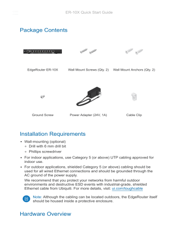 Ubiquiti EdgeRouter ER-10X Quick Start Manual | Manualzz