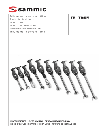 Sammic TR-750, TR Series, TR-350, TR-BM Series, TR270, TR-220, TR/BM ...