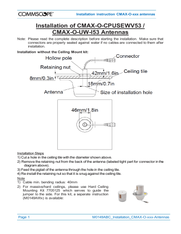 CommScope CMAX-O Series Installation Instruction | Manualzz