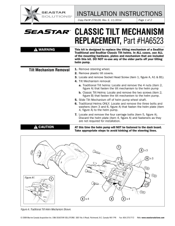 Seastar Solutions HA6523 Installation Instructions | Manualzz