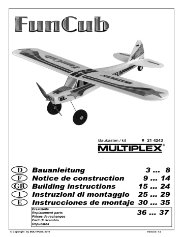 Multiplex FunCub Building Instructions | Manualzz