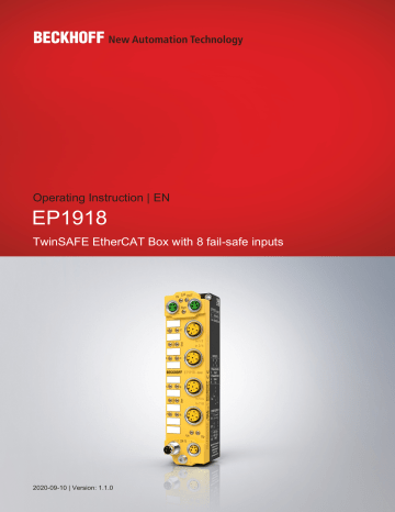 Beckhoff EP1918 Operating | Manualzz