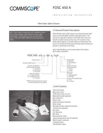 CommScope FOSC 450 A Installation Instruction | Manualzz