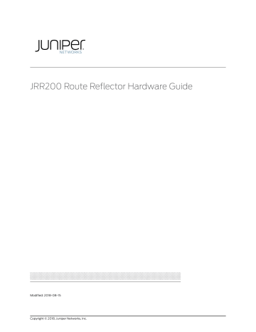Chapter 5: Troubleshooting Hardware. Juniper JRR200 | Manualzz