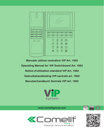 Comelit 1952 Bedienungsanleitung | Manualzz