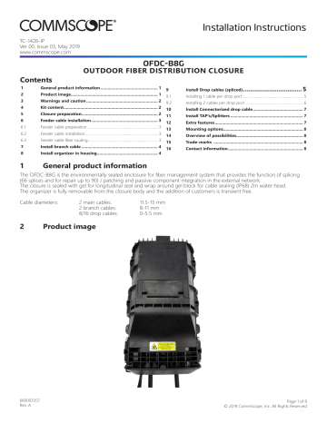 CommScope OFDC-B8G Installation Instructions Manual | Manualzz
