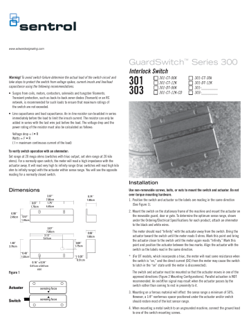 Edwards 301 Guard Switch Installation Instructions | Manualzz
