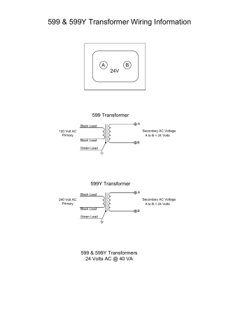 Edwards 599 & 599Y Transformer Installation Instructions | Manualzz
