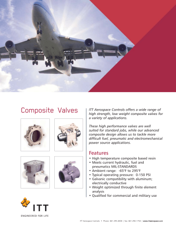 ITT Aerospace Composite Valve Spec Sheet | Manualzz