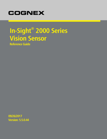 Cognex In-Sight 2000-110, In-Sight 2000-23M Reference Manual | Manualzz