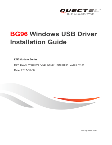 Quectel BG96, LTE Module Series Installation Manual | Manualzz