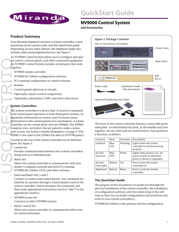 Miranda NV9000 Quick Start Manual | Manualzz