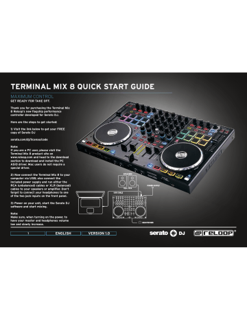 Reloop Terminal Mix 8 Quick Start Manual | Manualzz