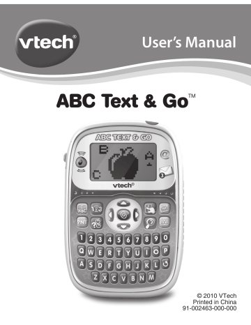 VTech ABC Text & Go User Manual | Manualzz