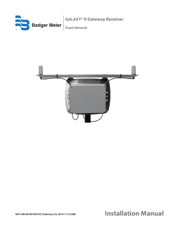 Badger Meter GALAXY II Installation Manual | Manualzz