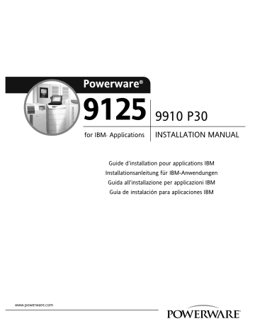 Powerware 9125 Installation manual | Manualzz