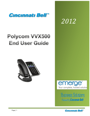 Polycom Integra VVX 500 End User Manual | Manualzz