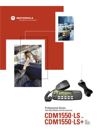 Motorola CDM1550 LS Instruction Booklet | Manualzz
